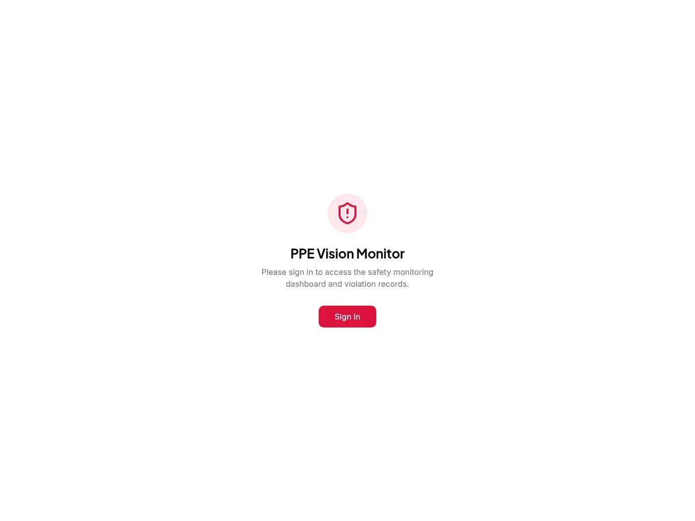 PPE Vision Monitor