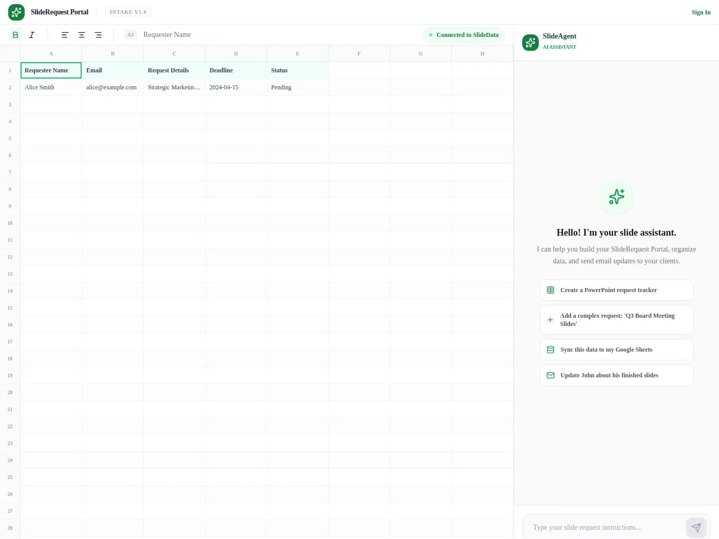 SlideRequest Portal