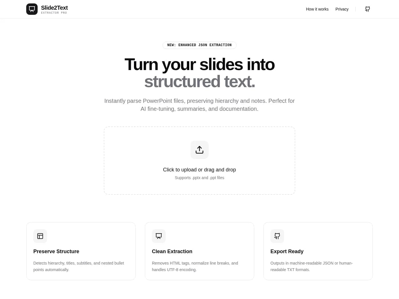 Slide2Text Extractor