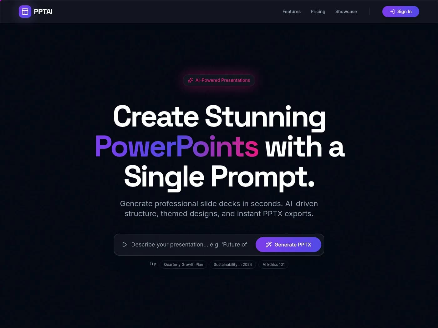 PPTAI – AI PowerPoint Generator