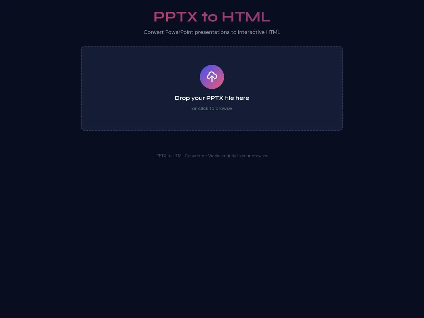 PPTX to HTML Converter