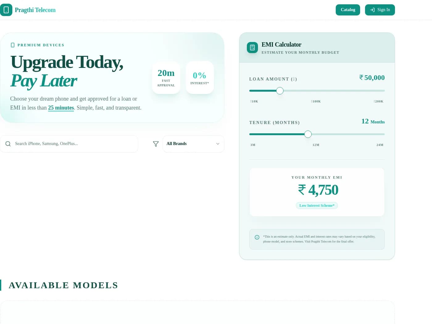 Pragthi Telecom Portal
