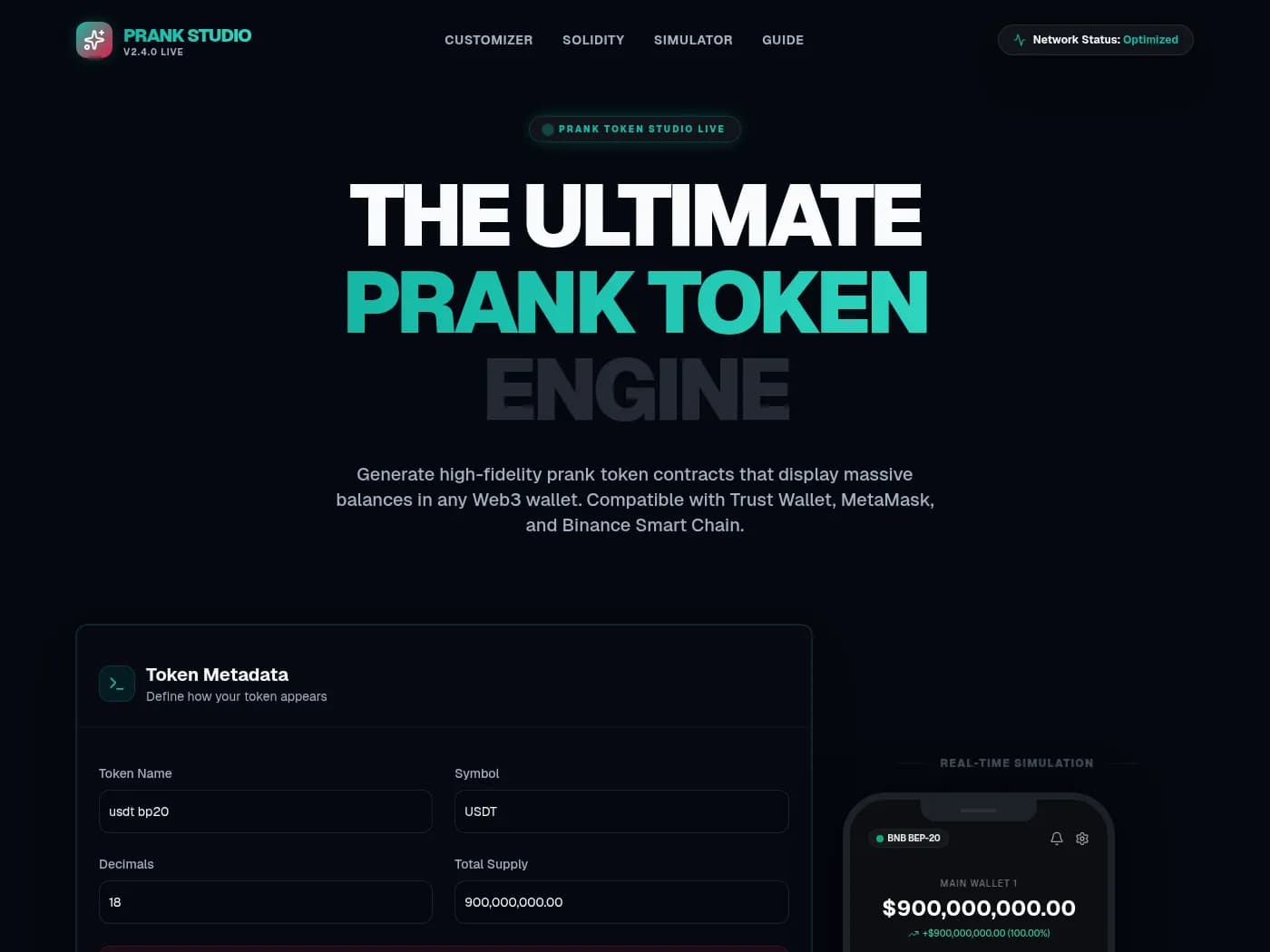 Prank USDT BP20 Token