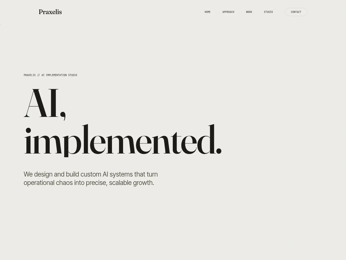 Praxelis 3D Brand Site