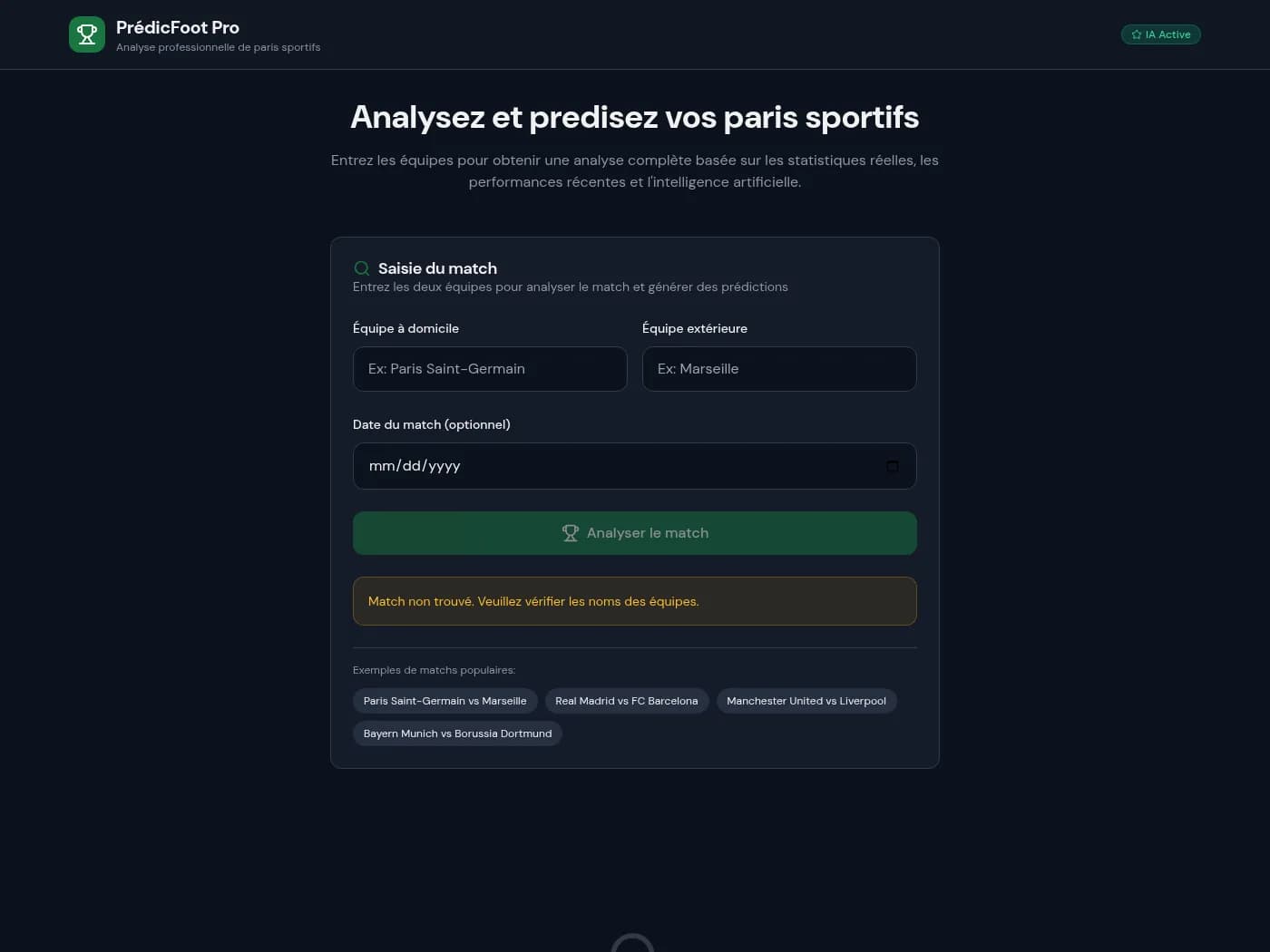 PrédicFoot Pro