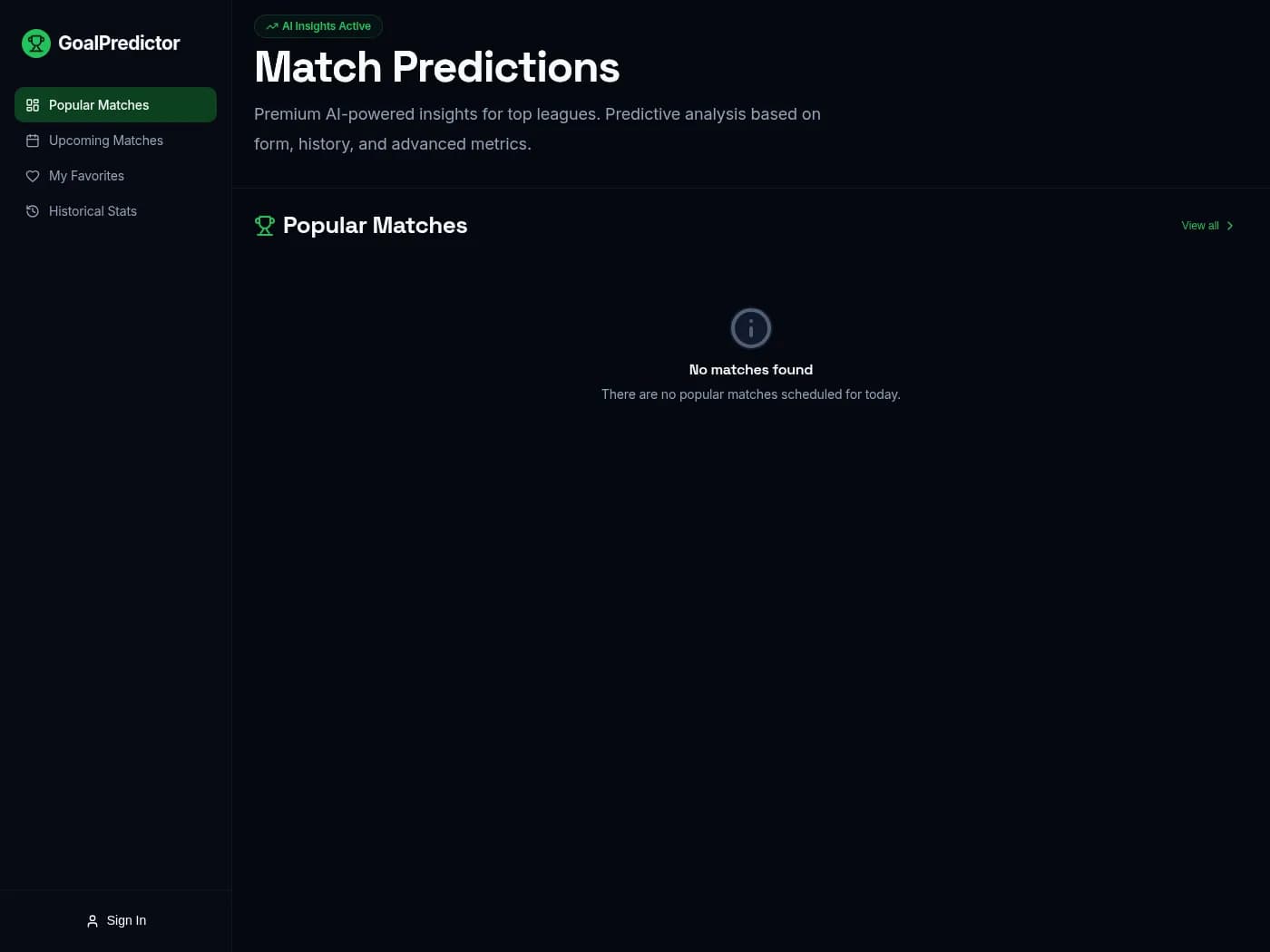 GoalPredictor Insights
