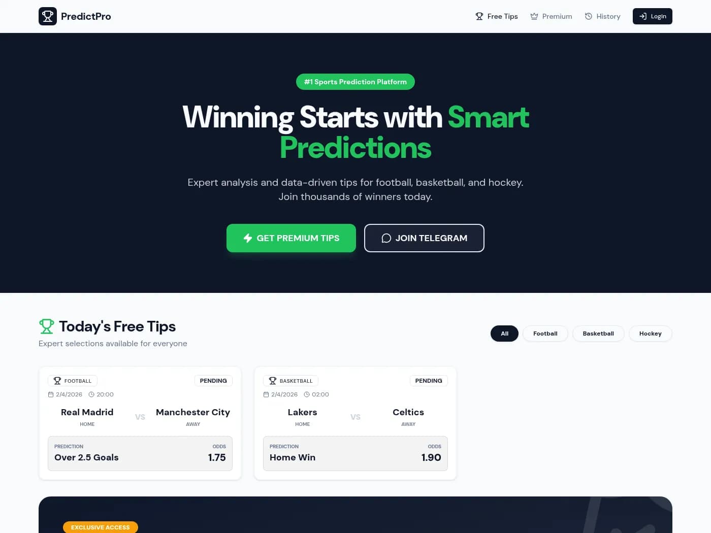 PredictPro Sports Tips