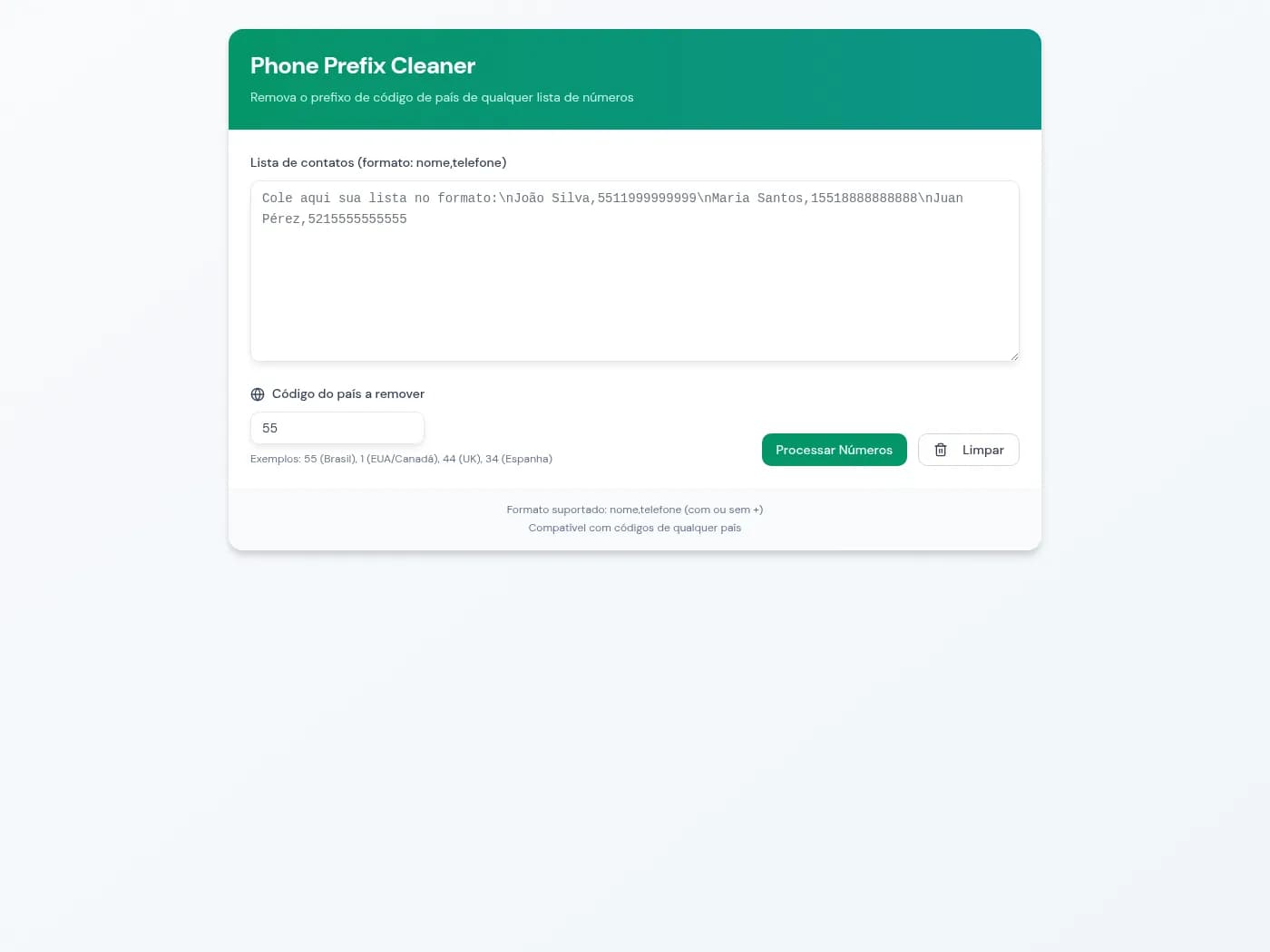 Brazil Prefix Cleaner