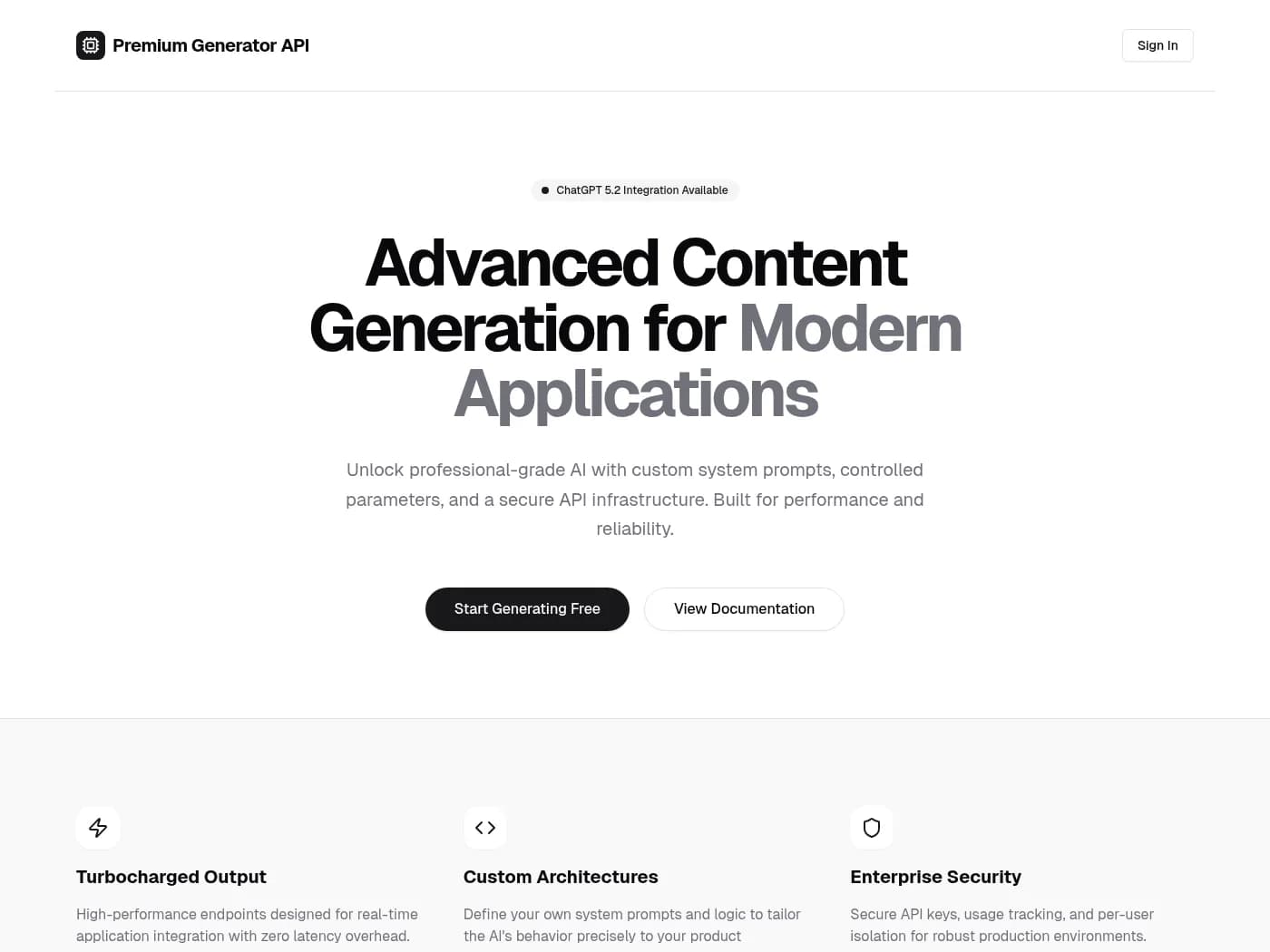 Premium Generator API