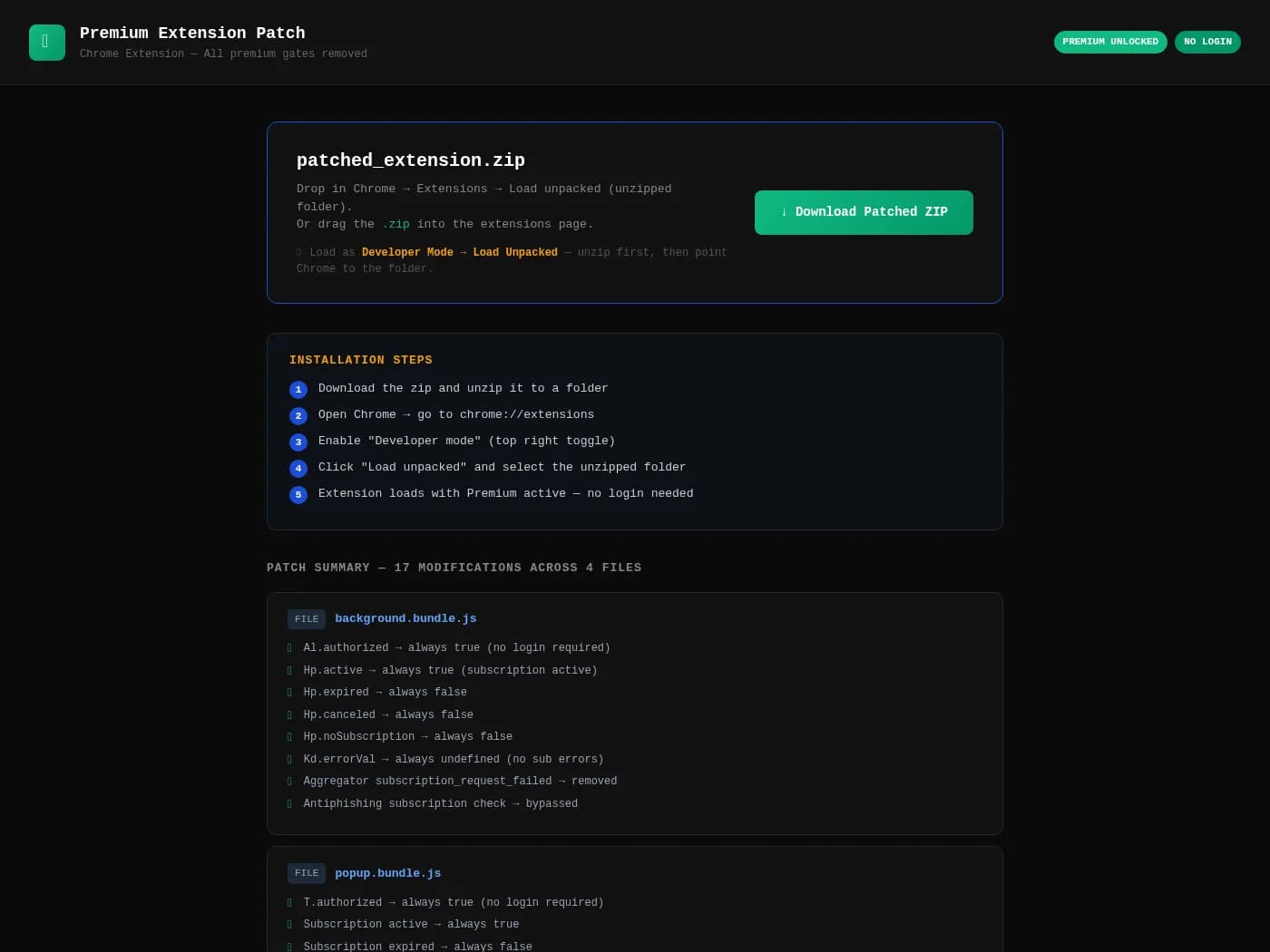 Premium Extension Patch