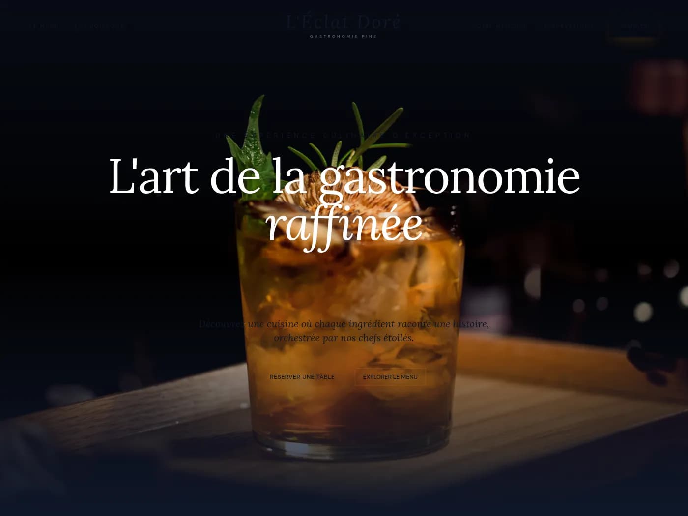 Premium Restaurant Menu Page