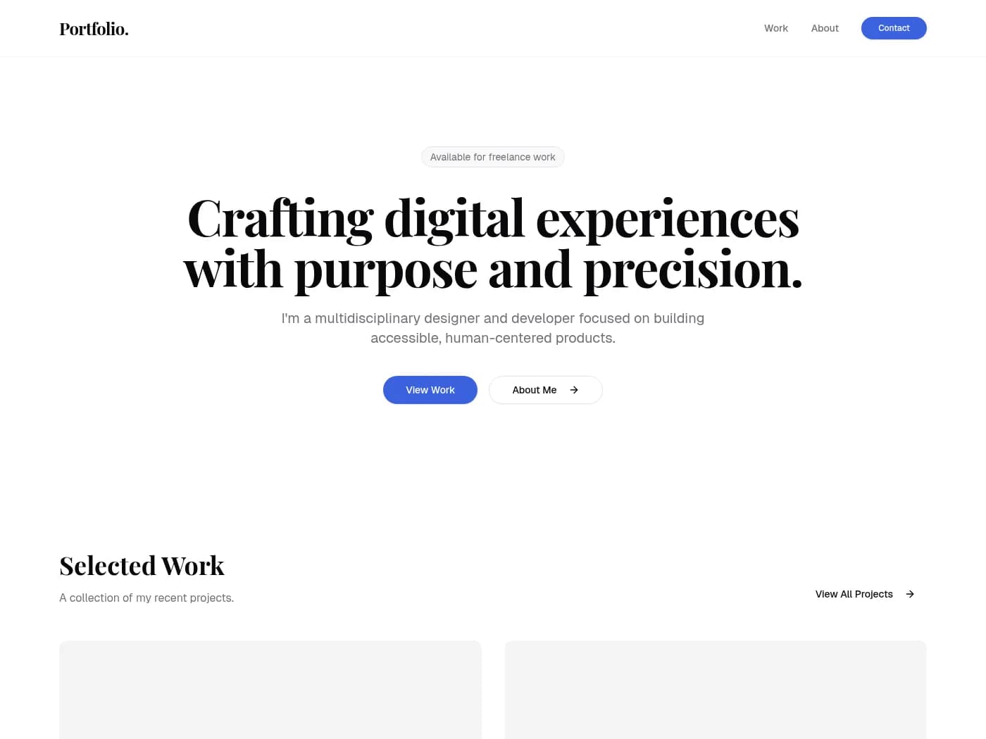 Premium Portfolio Web App