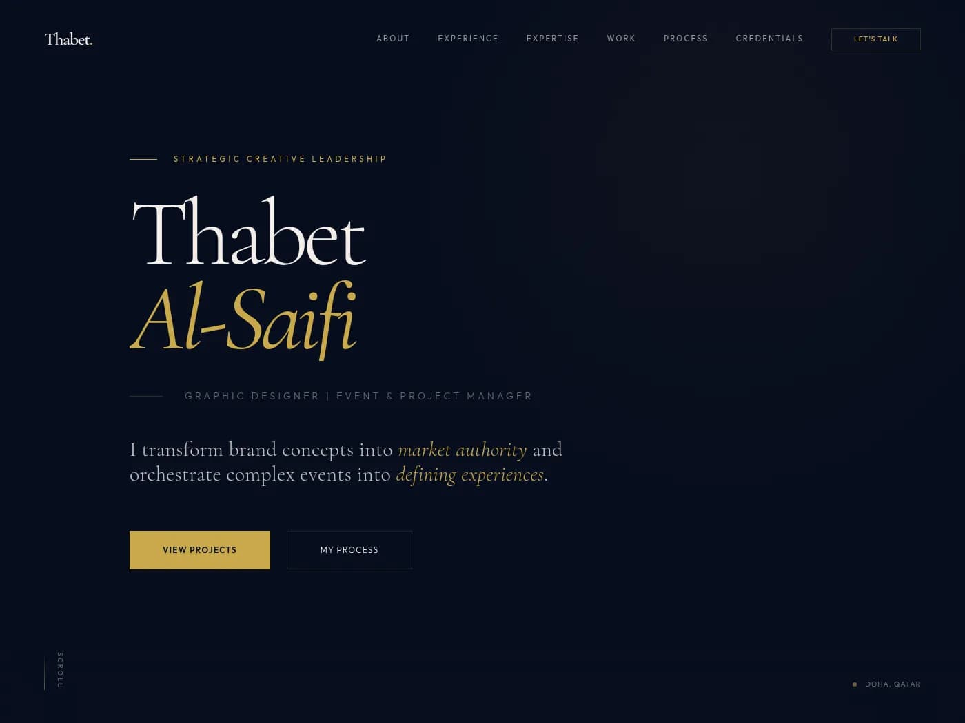 Thabet Portfolio Experience