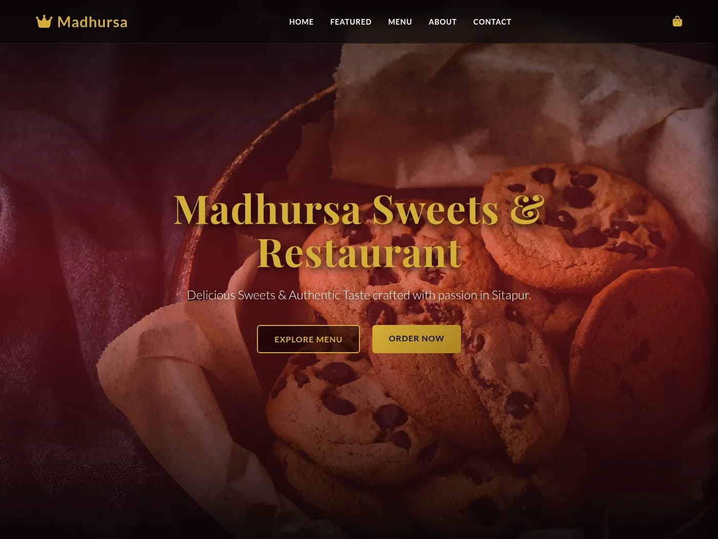 Madhursa Premium Sweet Website