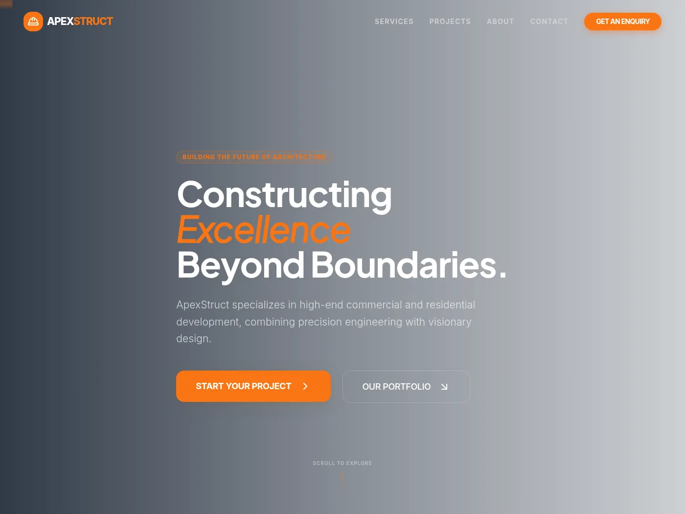 Premium UX Construction Site
