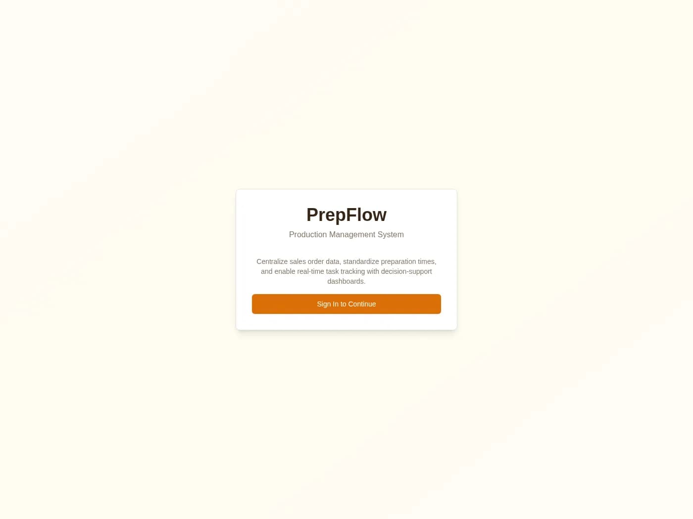 PrepFlow Manager