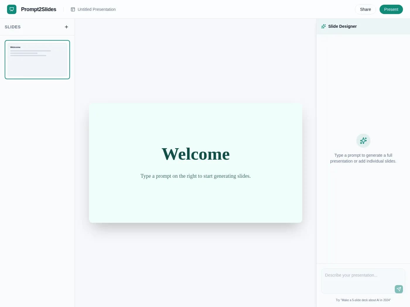 AI presentation Generator