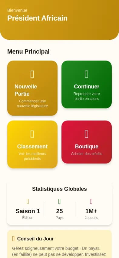 Président Africain Simulator