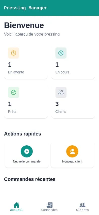 Pressing Management Mobile