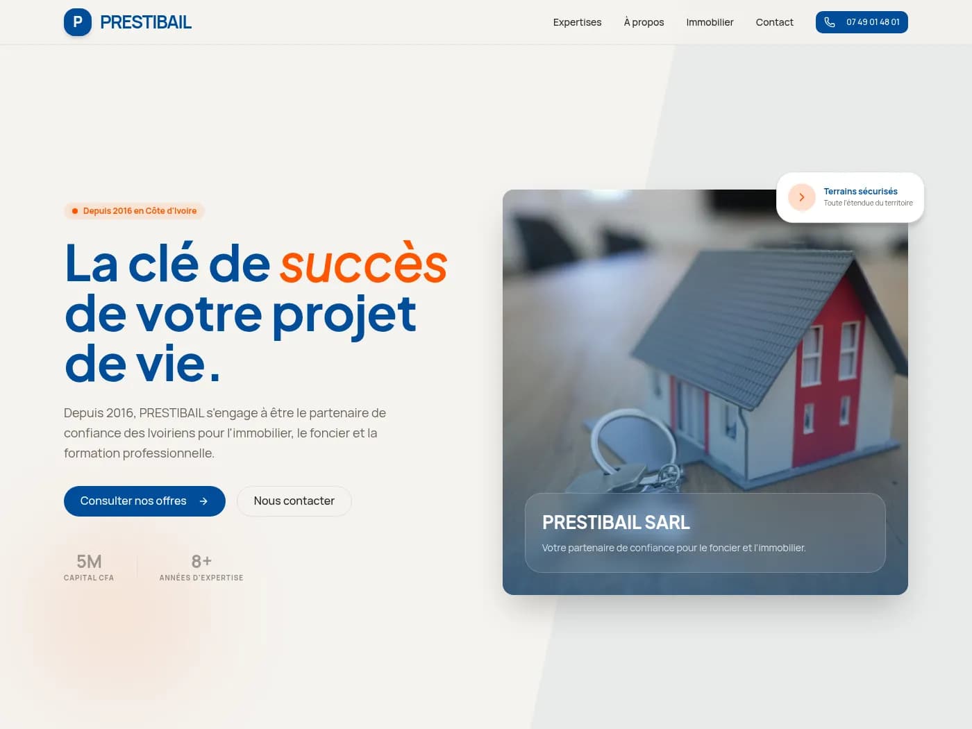 Prestibail Company Site