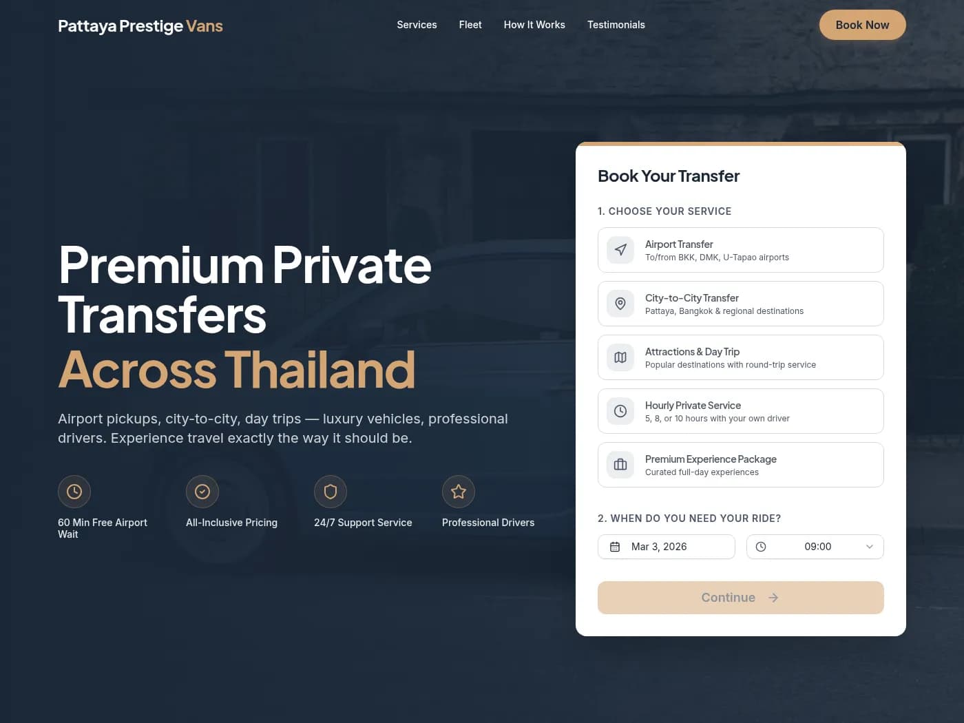 Pattaya Prestige Vans Web