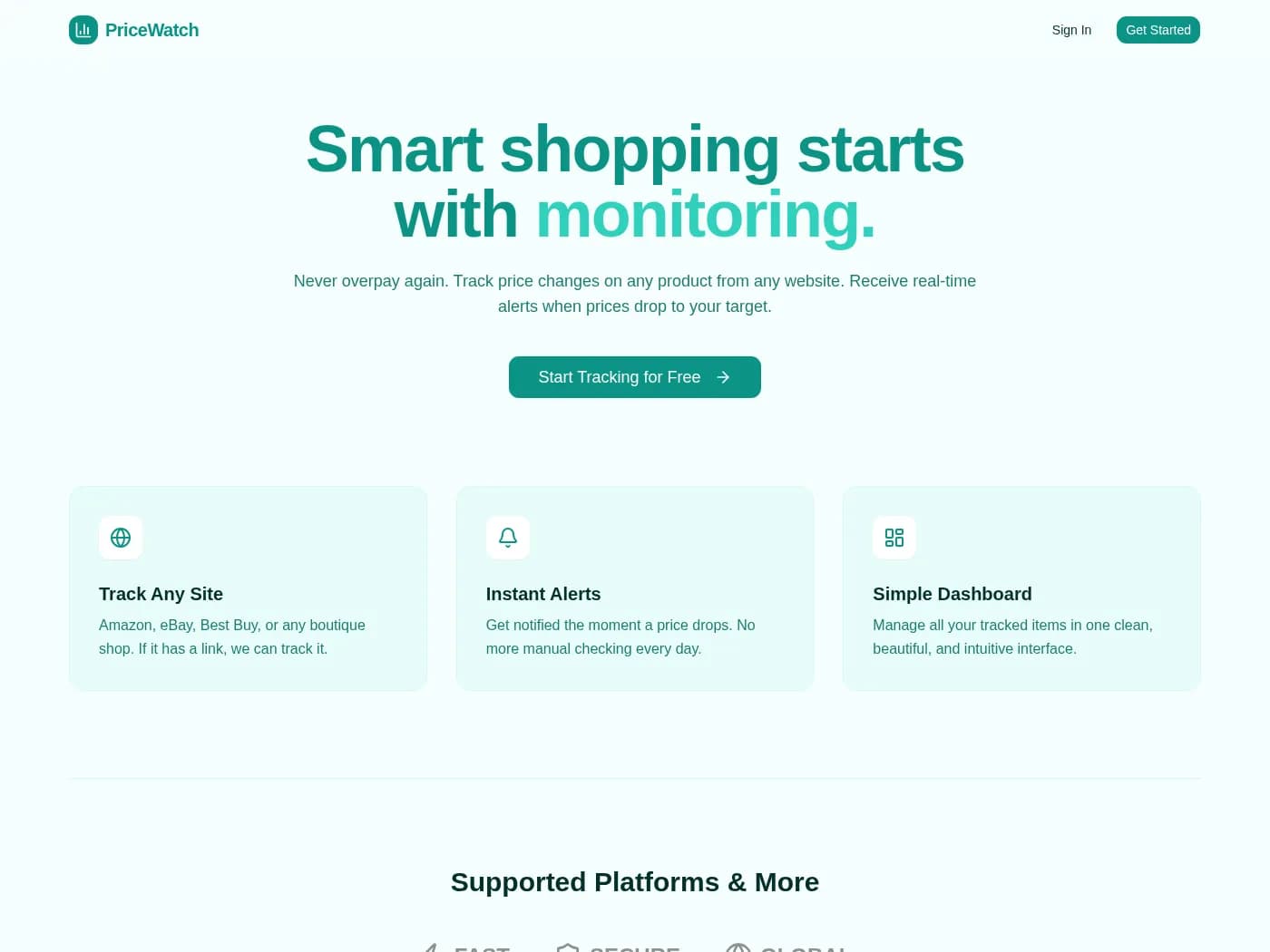 PriceWatch Web Tracker
