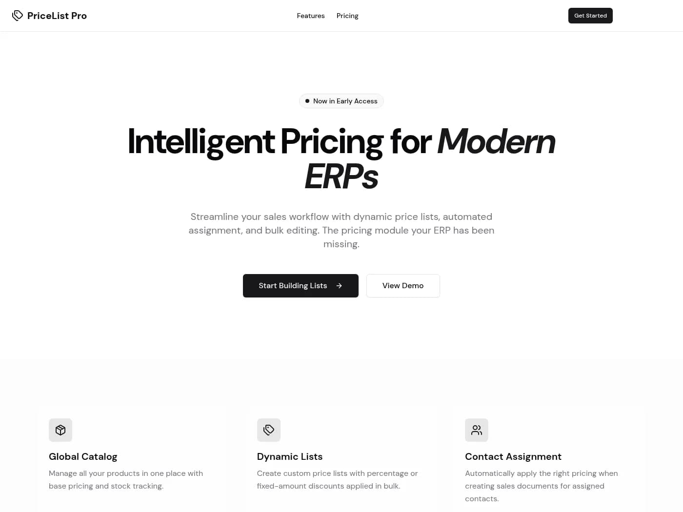 PriceList Pro ERP