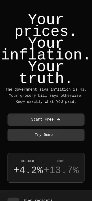 PriceMemory: Inflation Tracker