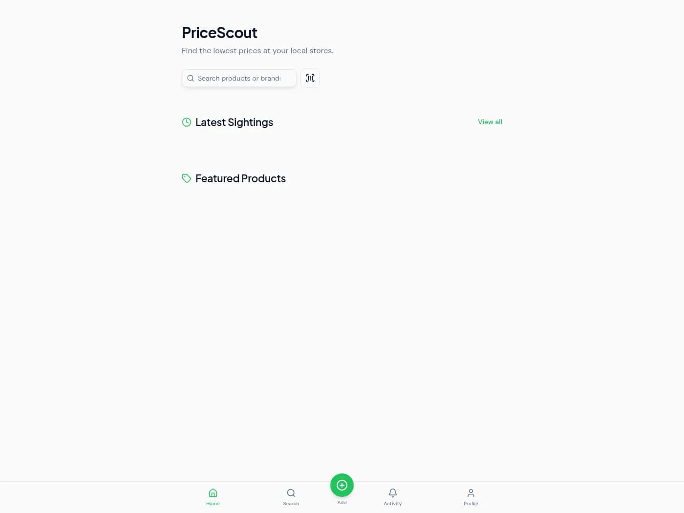 PriceScout Mobile Web