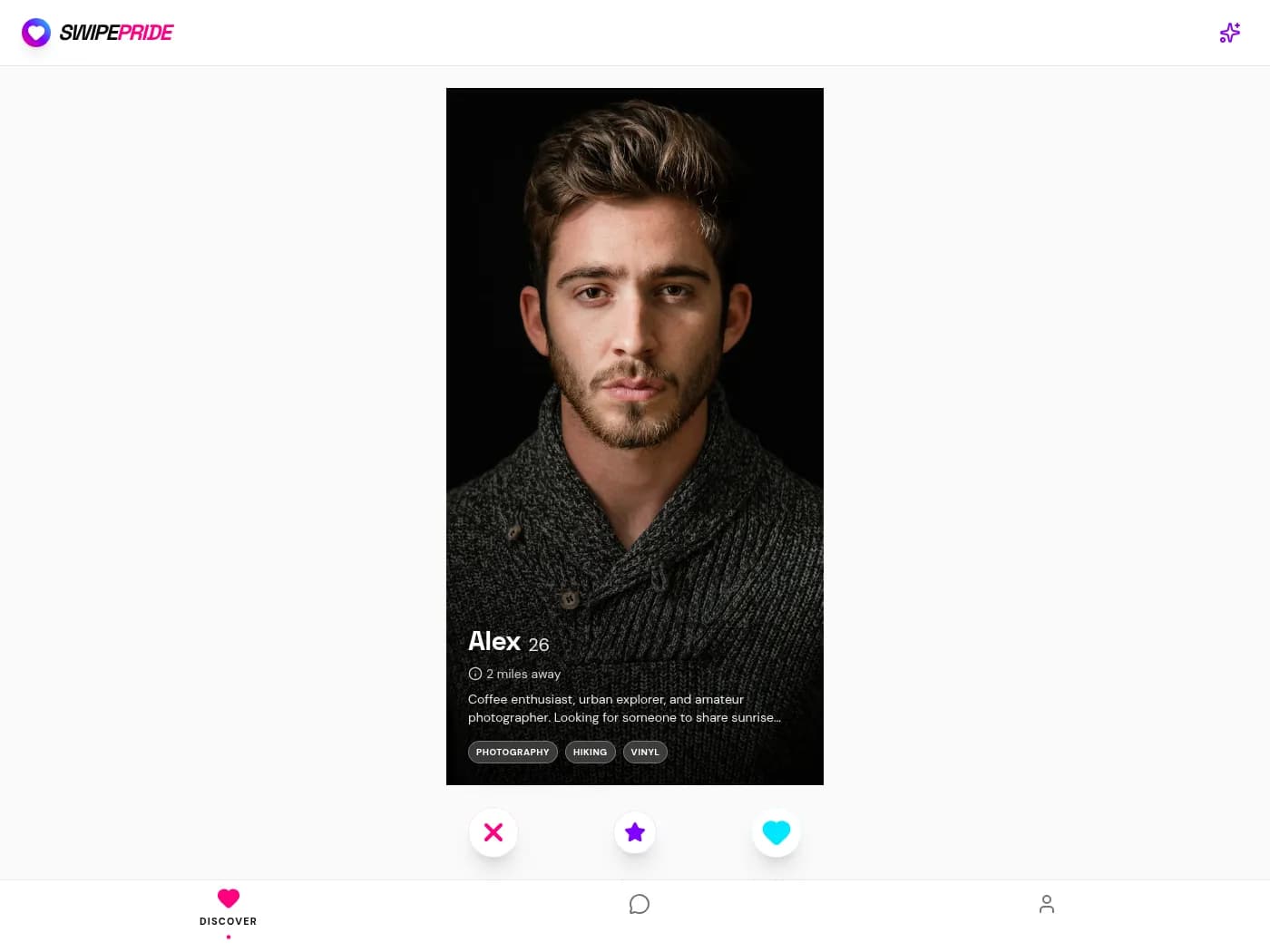 Pride Swipe Demo