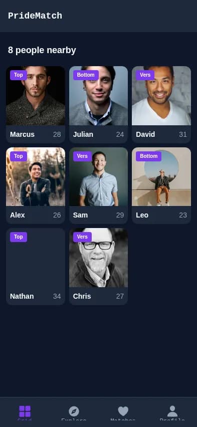 PrideMatch Dating App