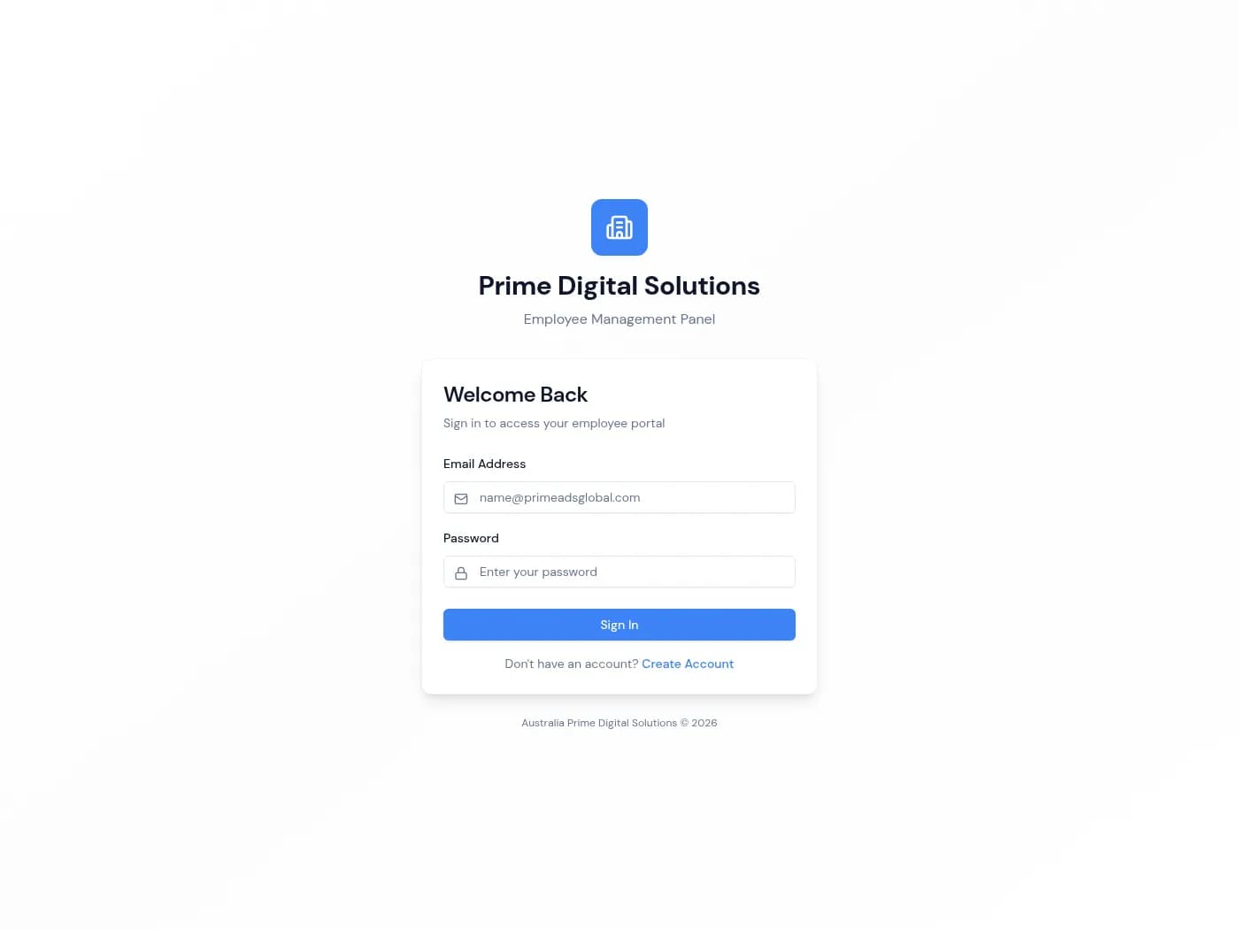 Prime Digital Employee Panel