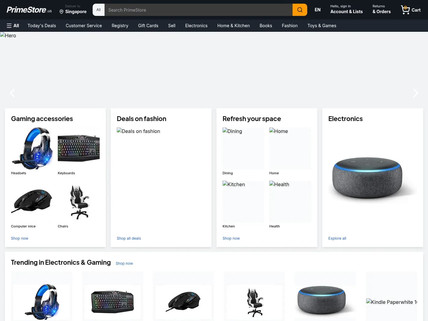 PrimeStore Ecommerce
