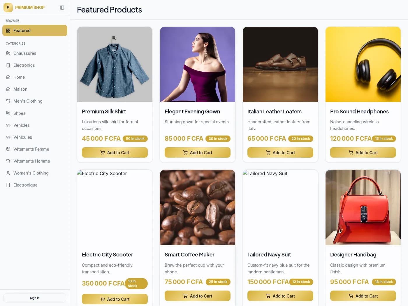 Primium Shop Platform