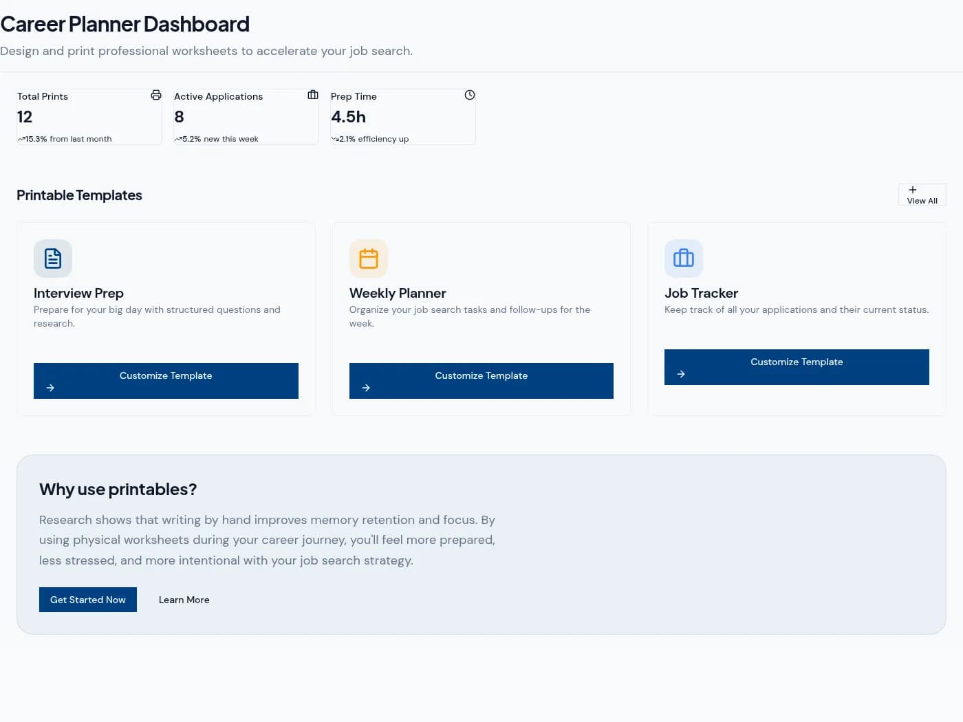 PrintReady Career Planner