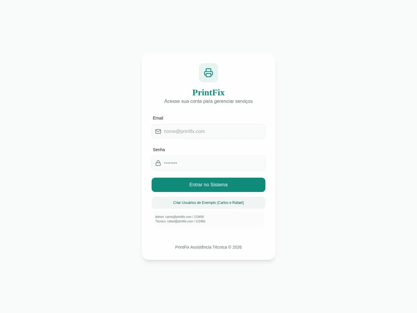 PrintFix Dashboard