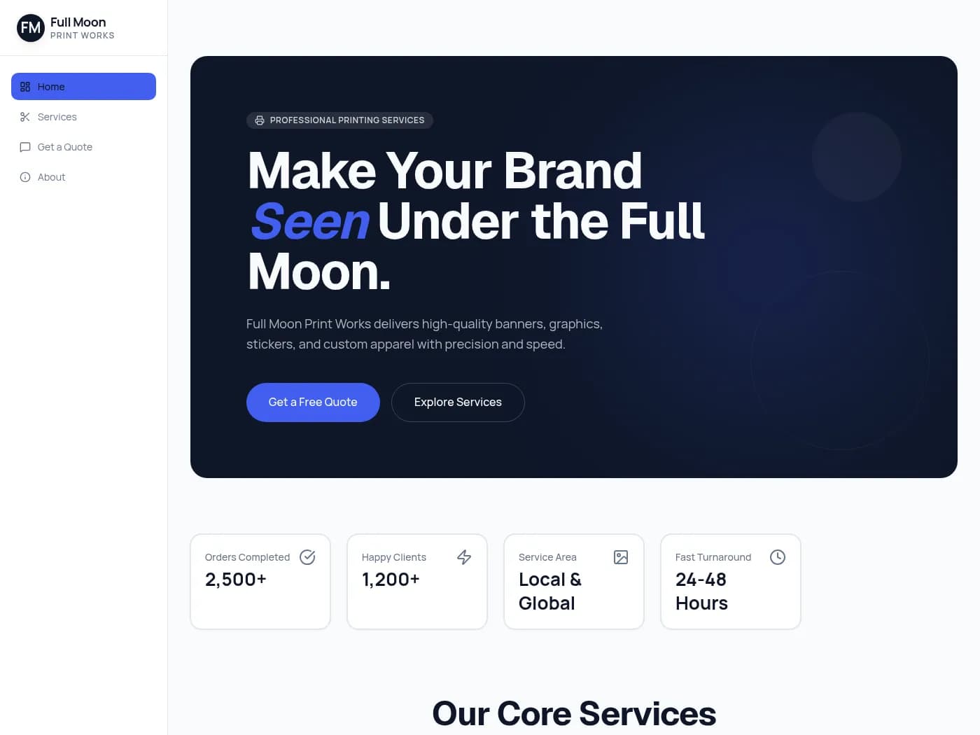 PrintHub Website