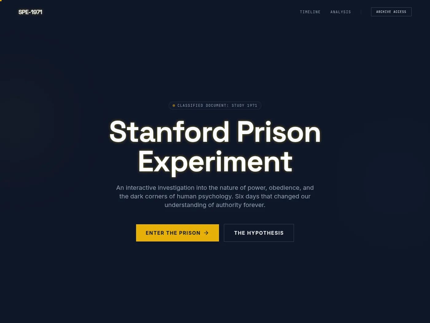 Prison Experiment Explorer