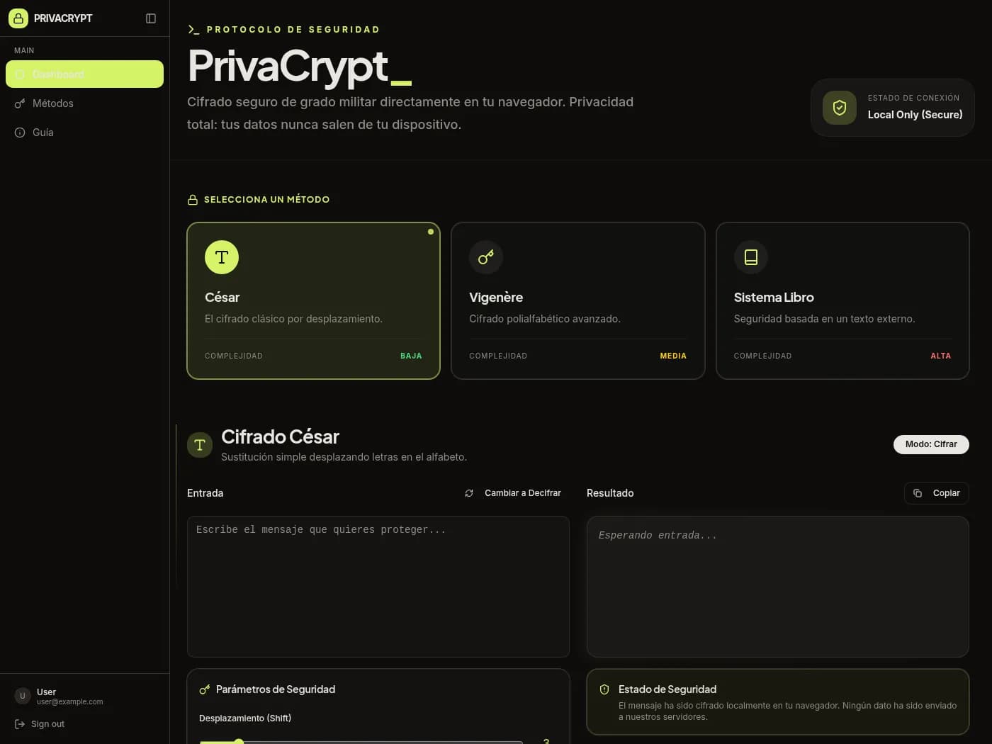PrivaCrypt Cipher Hub