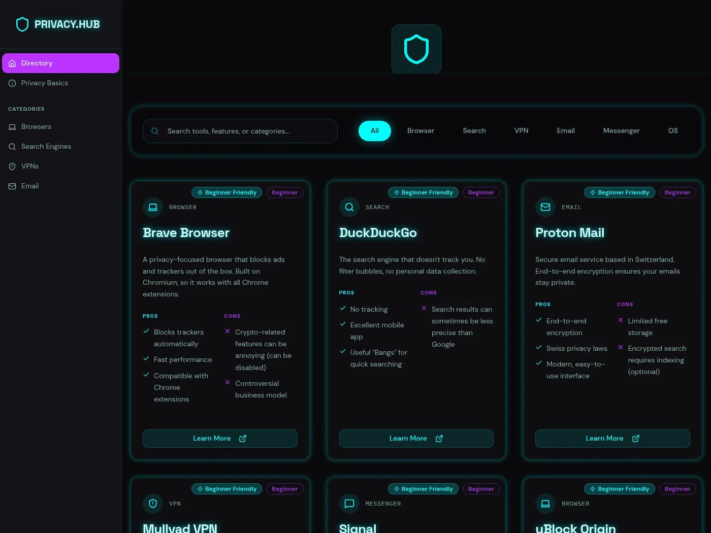 Privacy Toolkit Hub