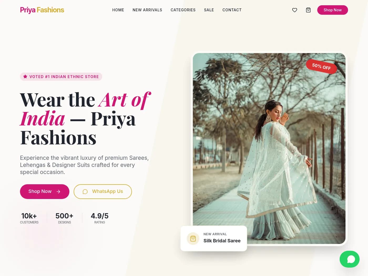 Priya Fashions Storefront