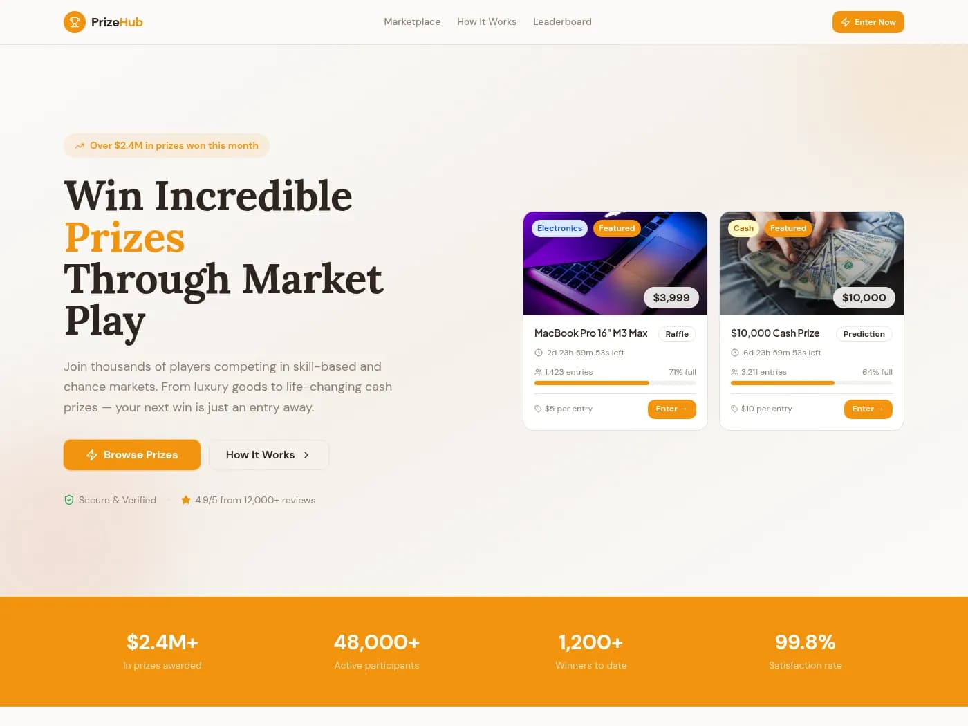 Prize Marketplace Hub