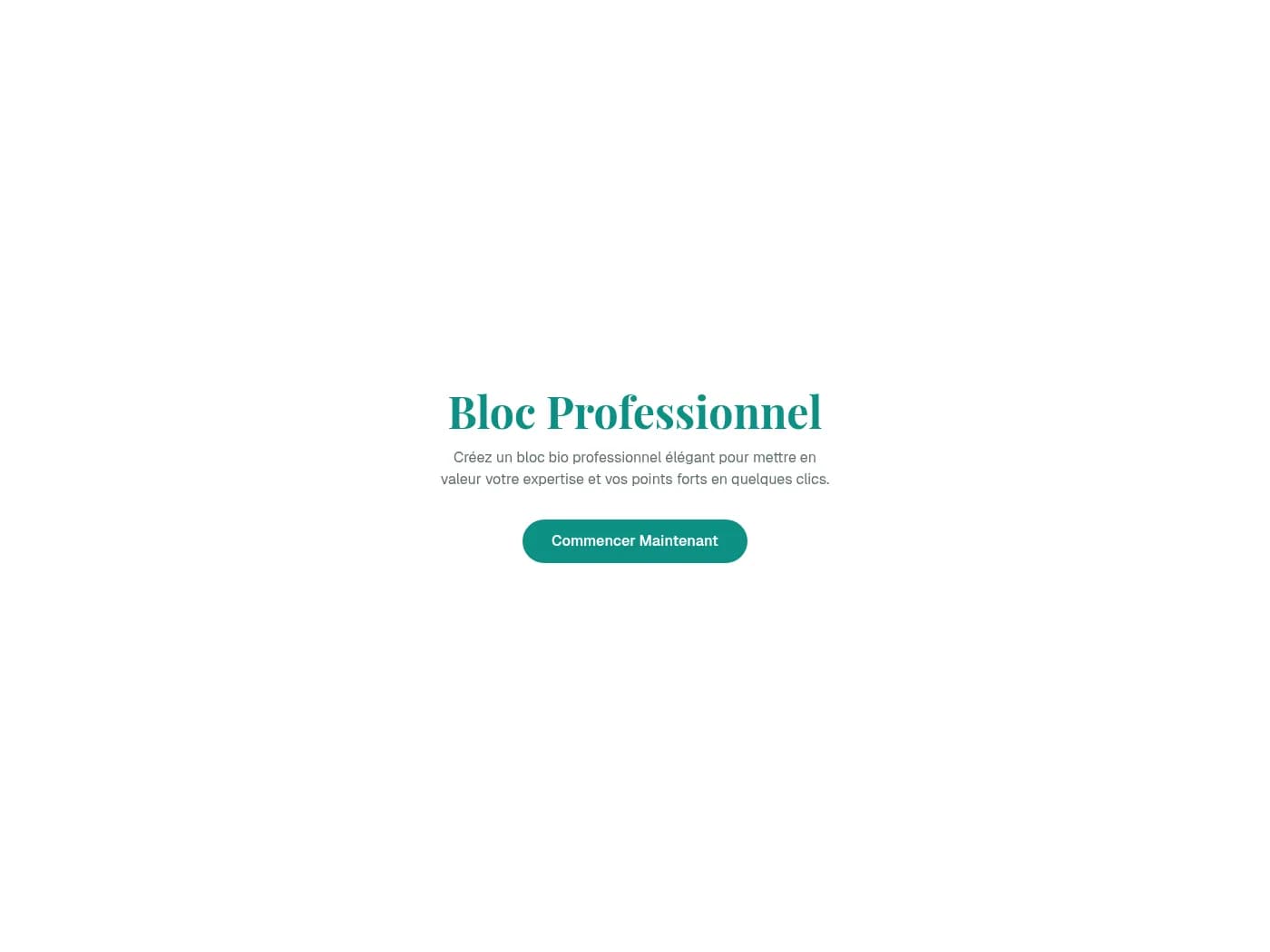 Bloc Professionnel Builder
