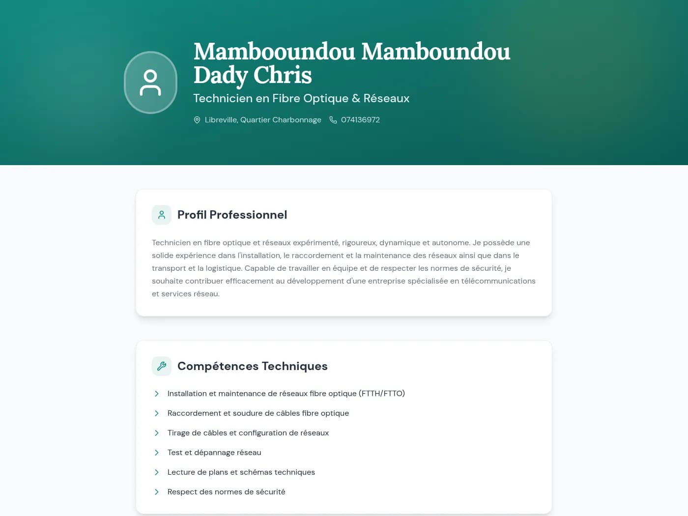 Chris Pro CV Webpage