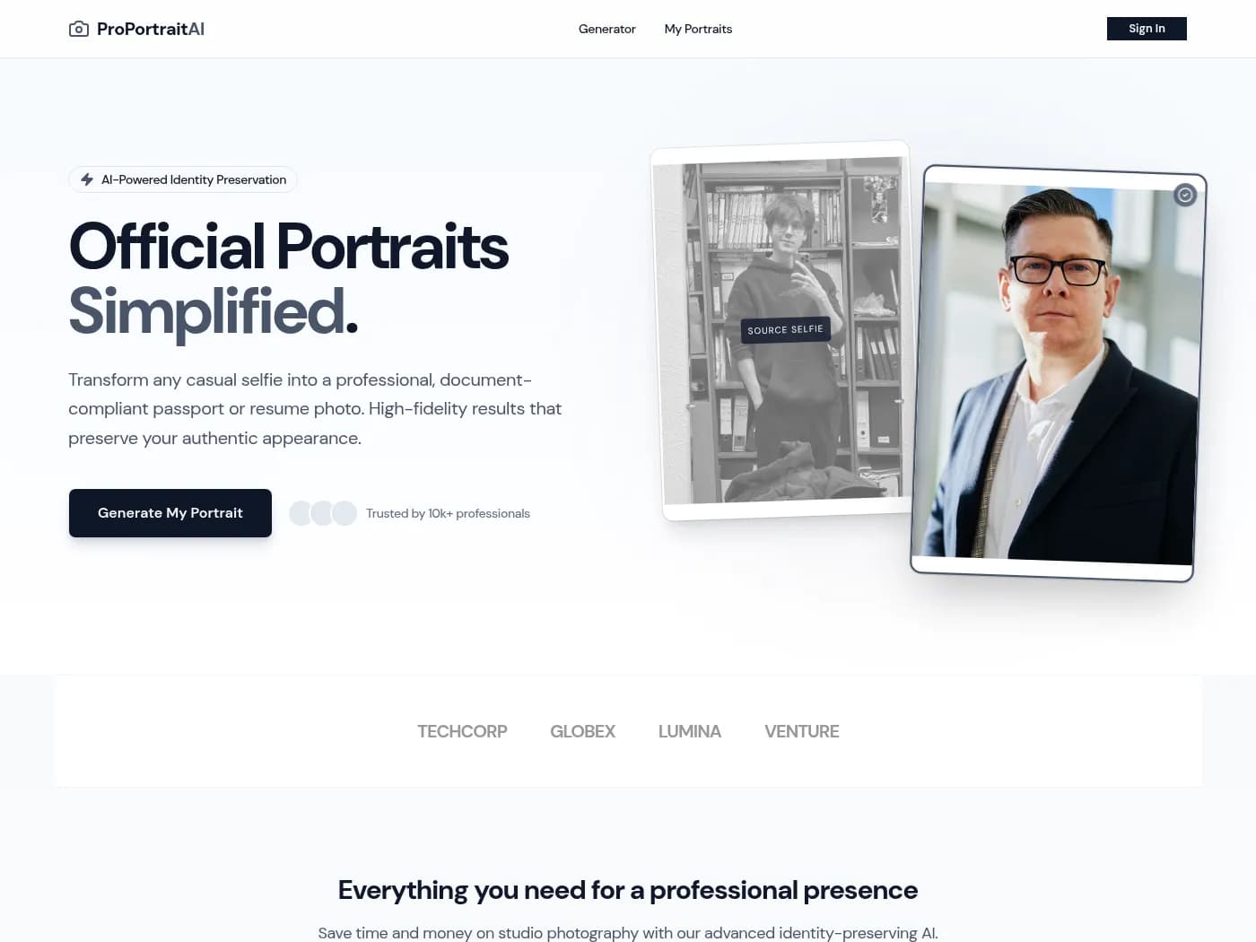 Pro Portrait Generator
