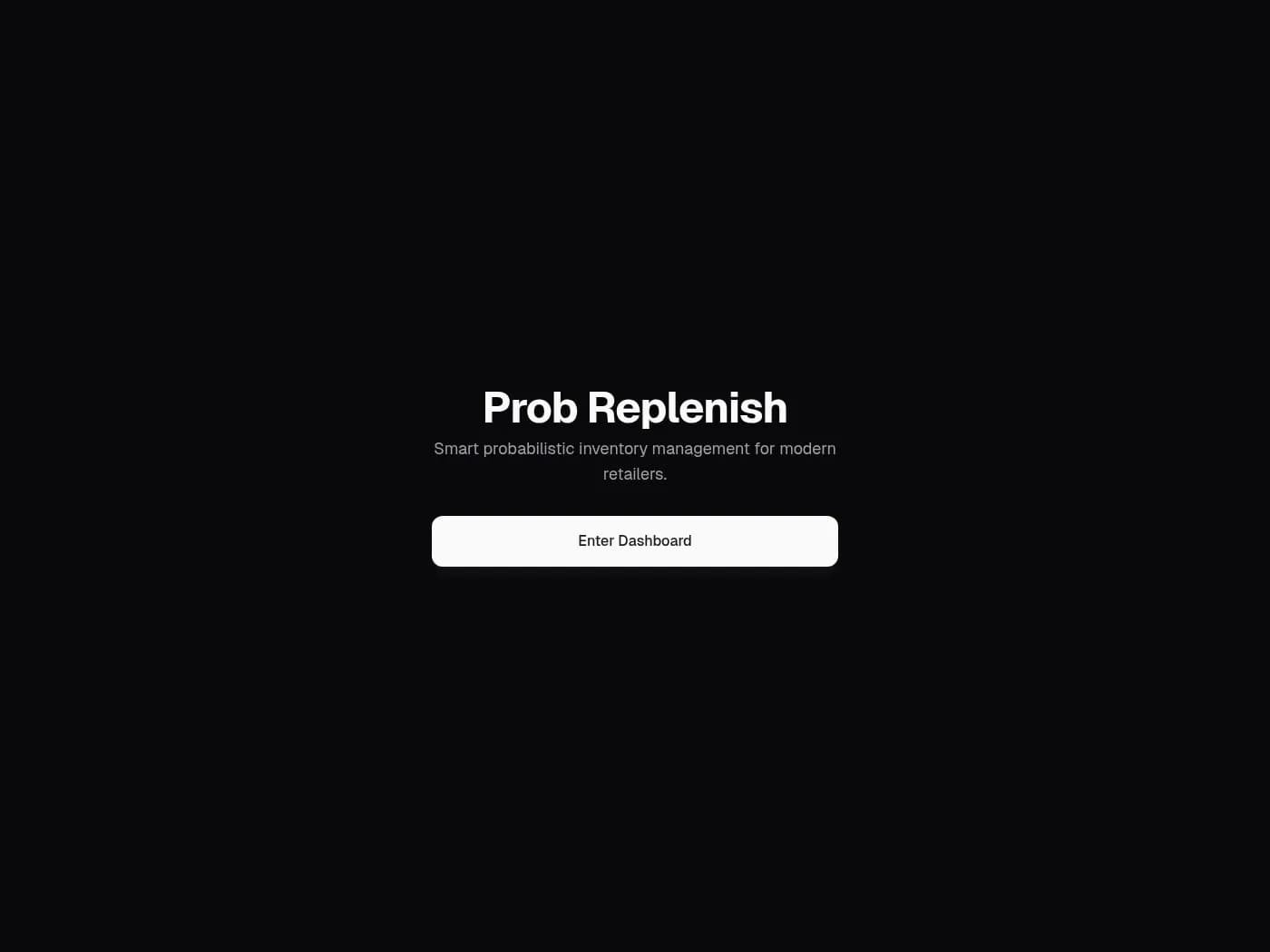 Probabilistic Replenishment App