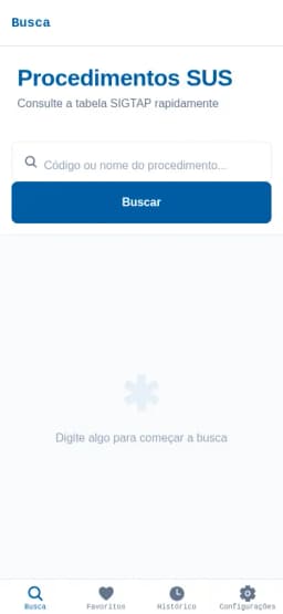 Procedimentos SUS App