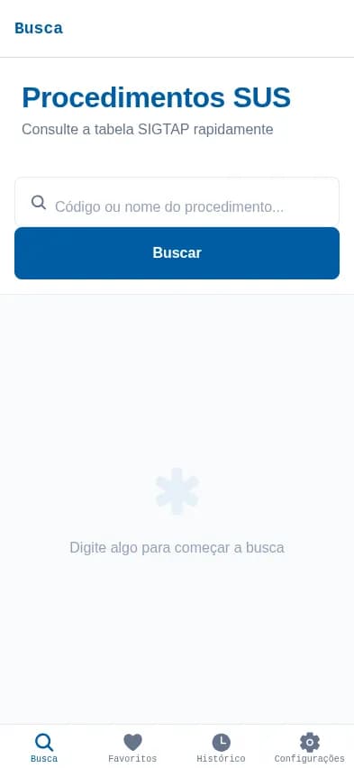 Procedimentos SUS App