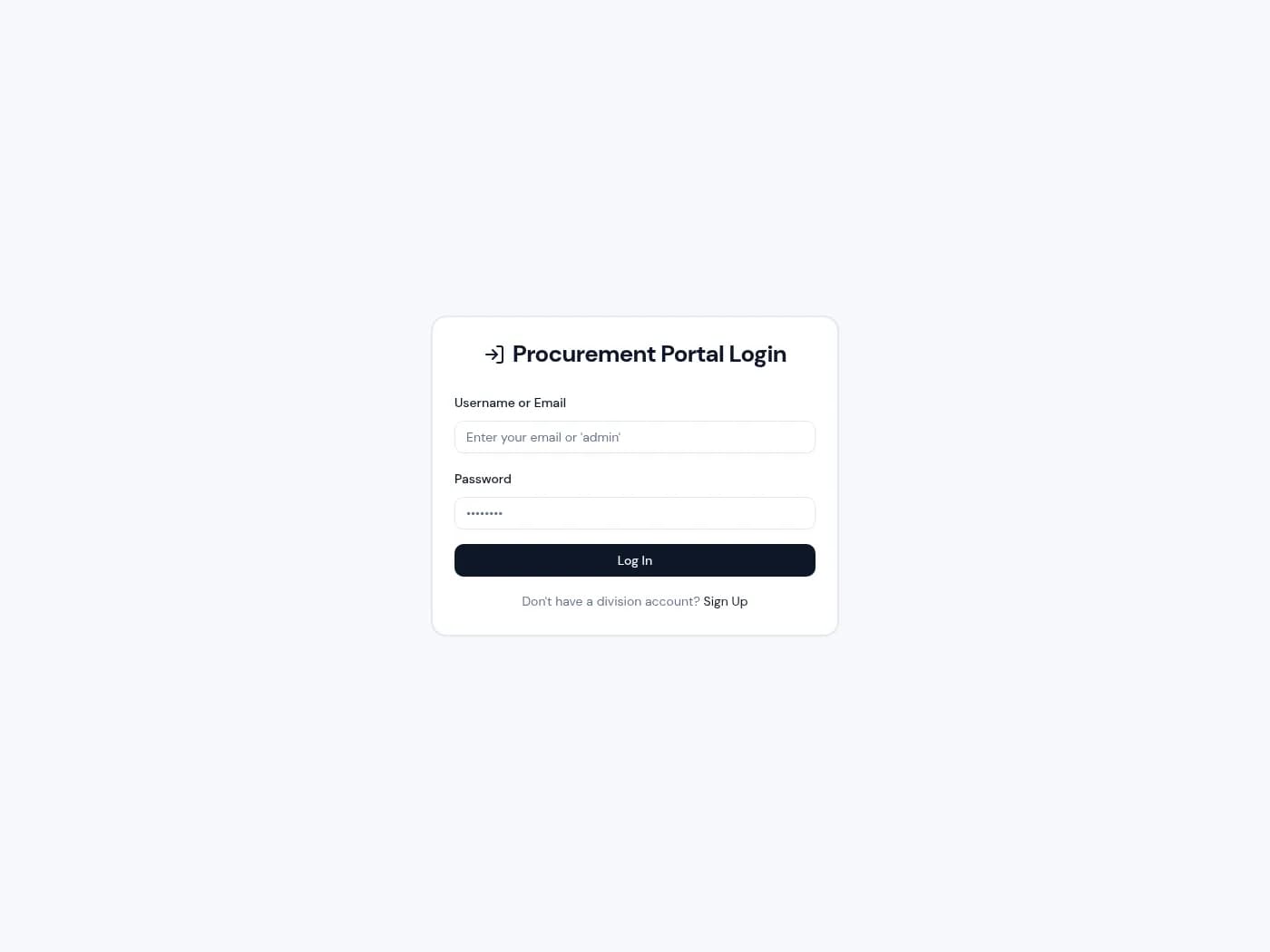 Smart Procurement Portal
