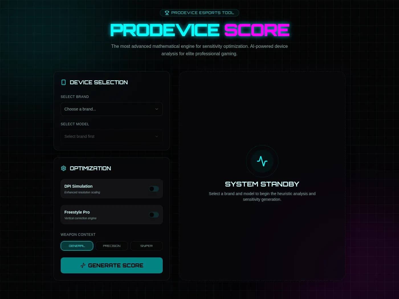 ProDevice Score Generator